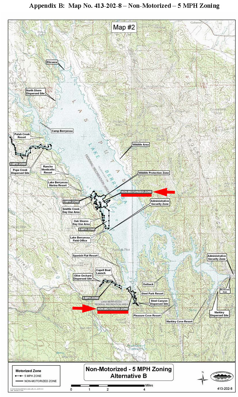 Lake Berryessa Campsites Map